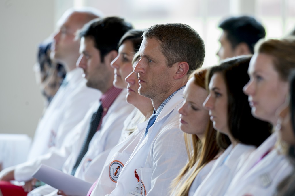 The Classes of 2015, 2017 receive white coats - News | Campbell University