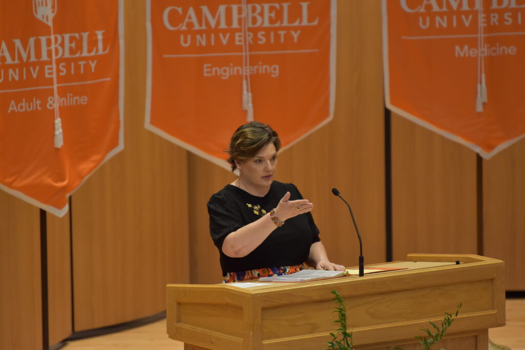 Nursing program honors 47 students in pinning ceremony - News | Campbell University