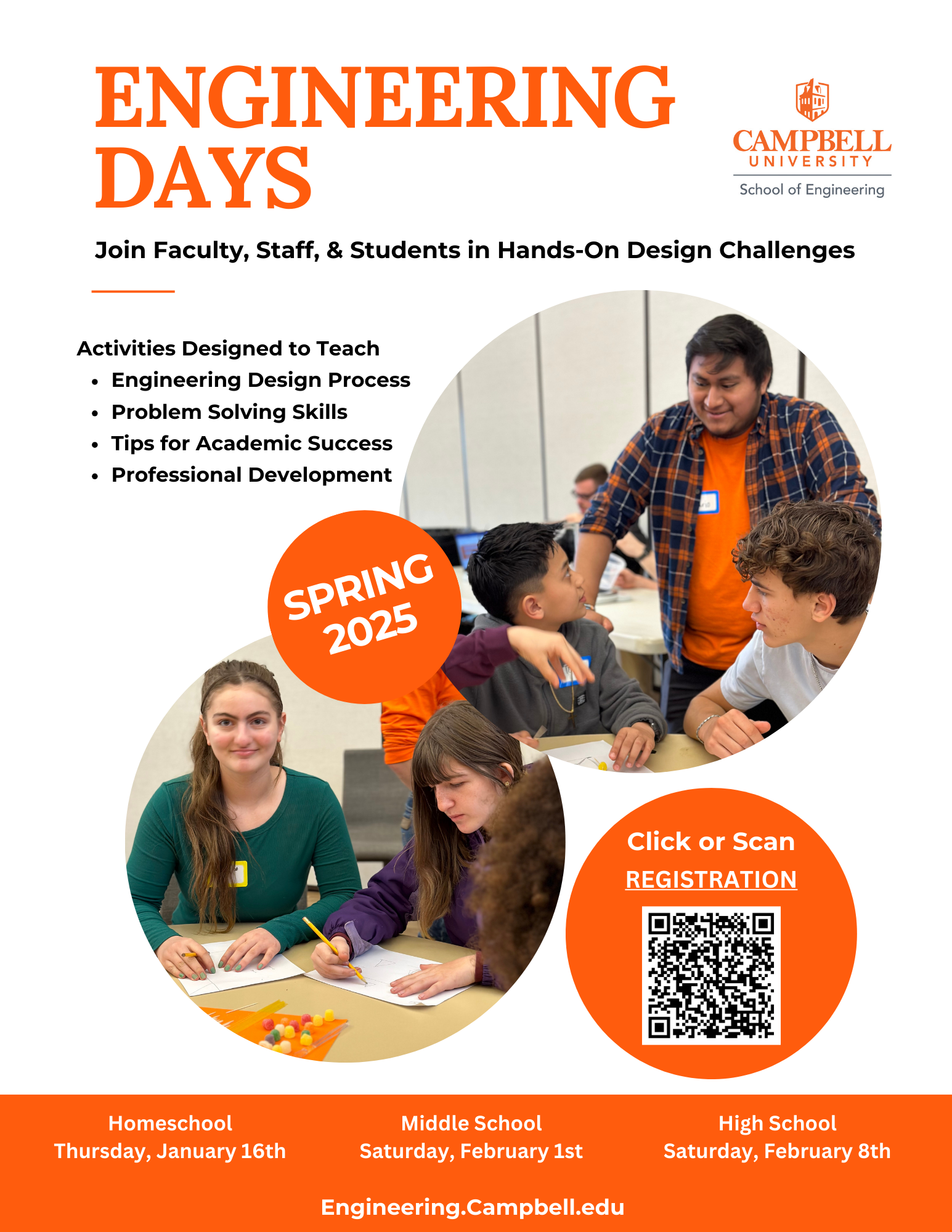 Engineering Days - Middle School - Calendar | Campbell University