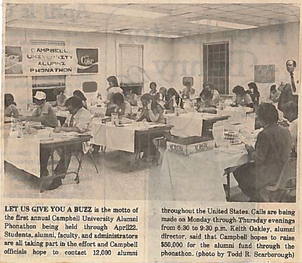 The first phonathon - Blogs | Campbell University